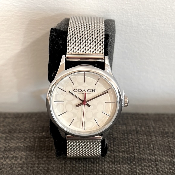 Coach | Accessories | Nwt Coach Perry Stainless Steel Mesh Silver Watch ...